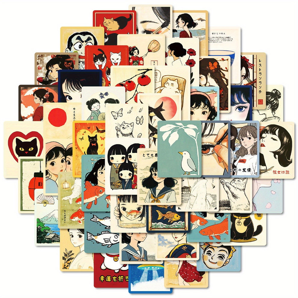 Stickers - Japanese Vintage Art – Peace, Love & Happiness Club